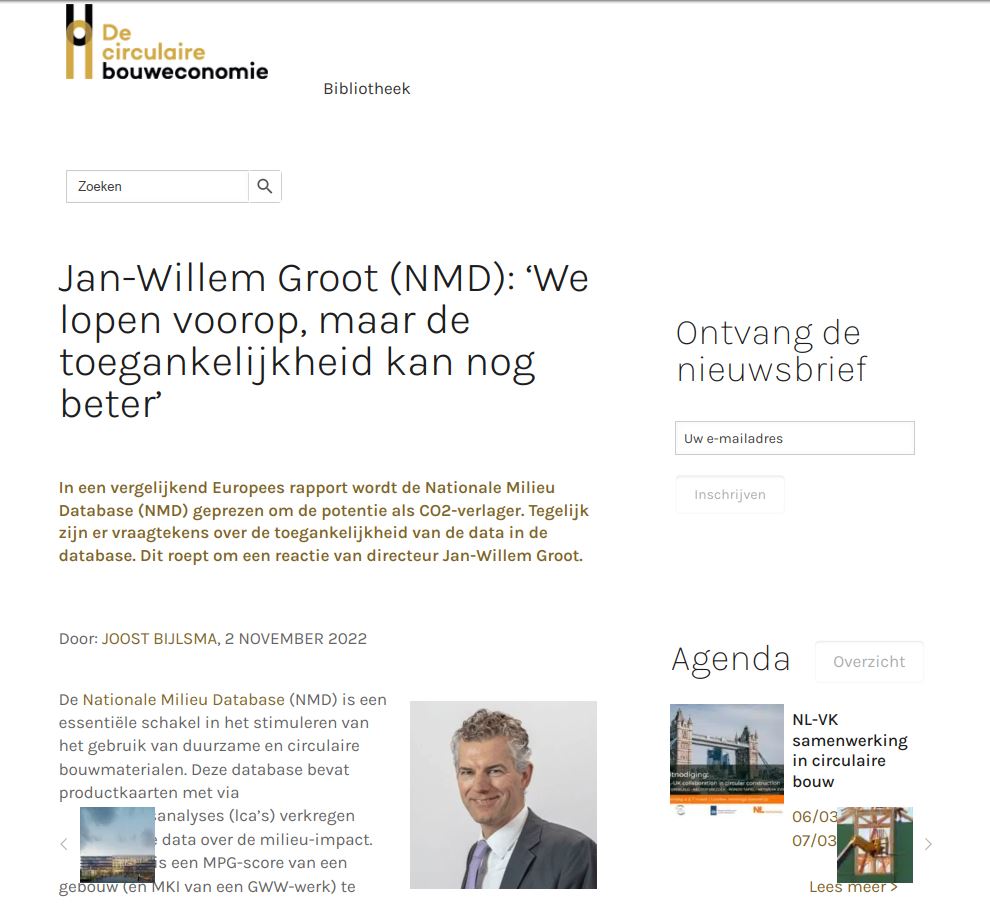 Interview Circulaire Bouw Economie.nl met Jan-Willem Groot